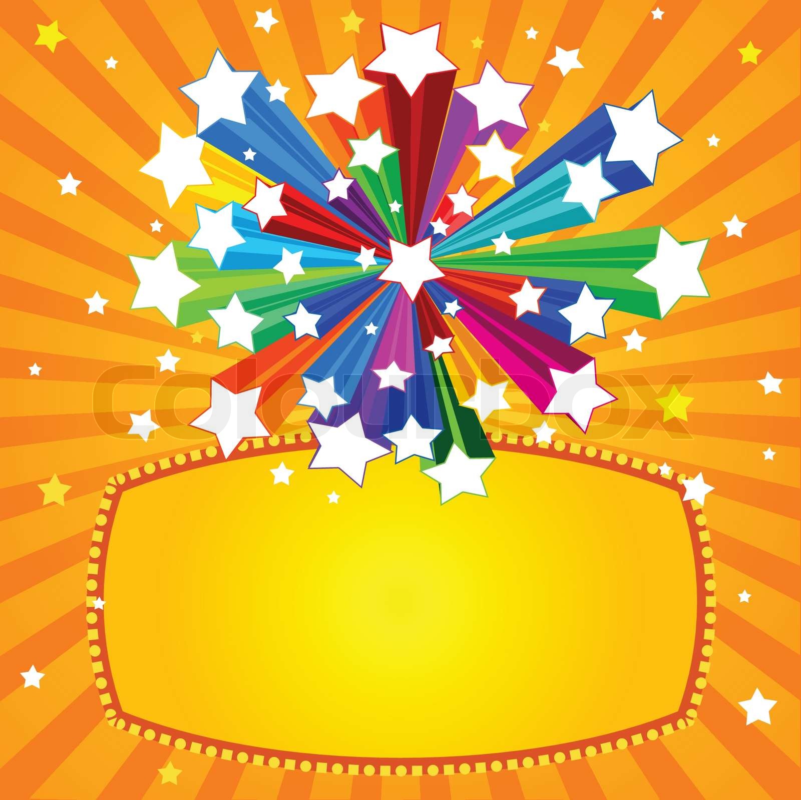 Rainbow Star Banner place card | Stock vector | Colourbox