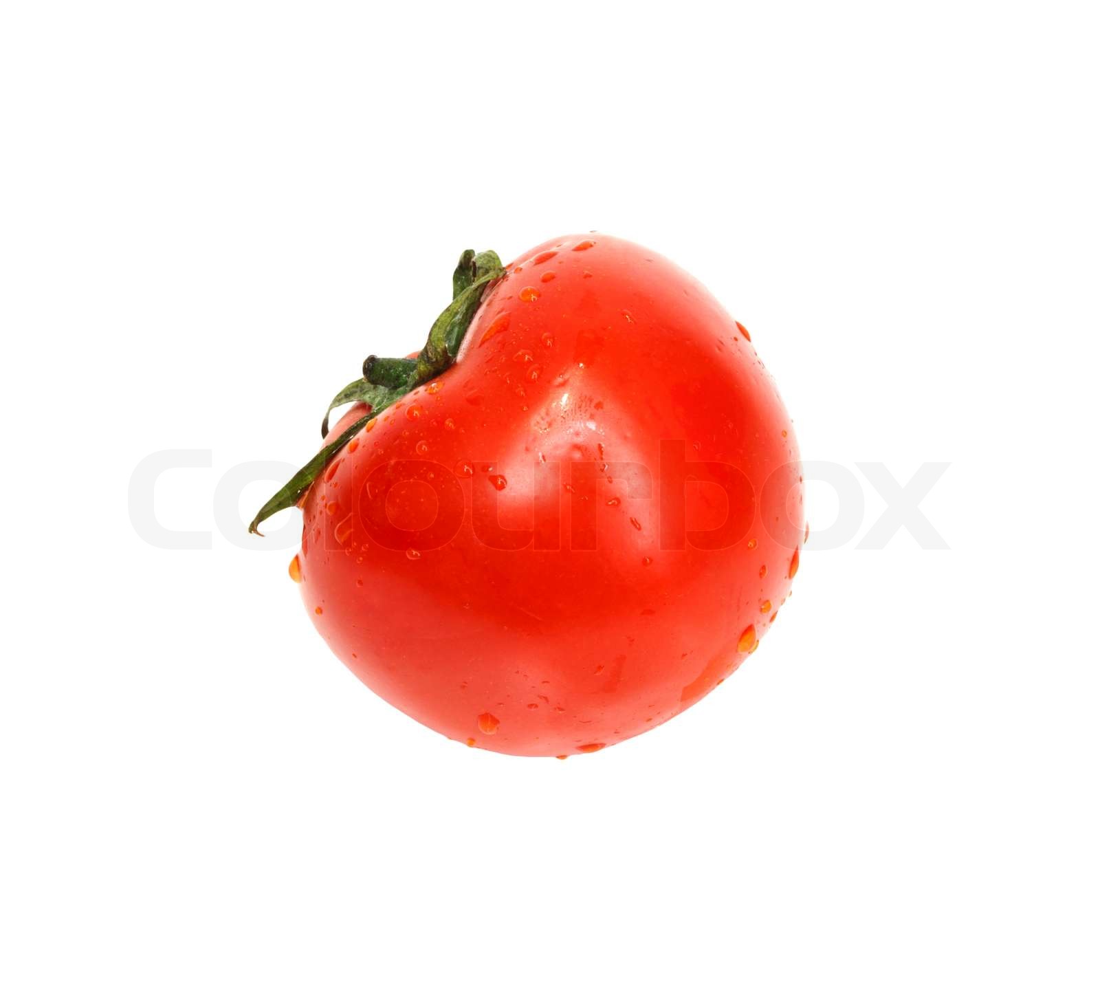 fresh tomato with shadow isolated on white | Stock image | Colourbox