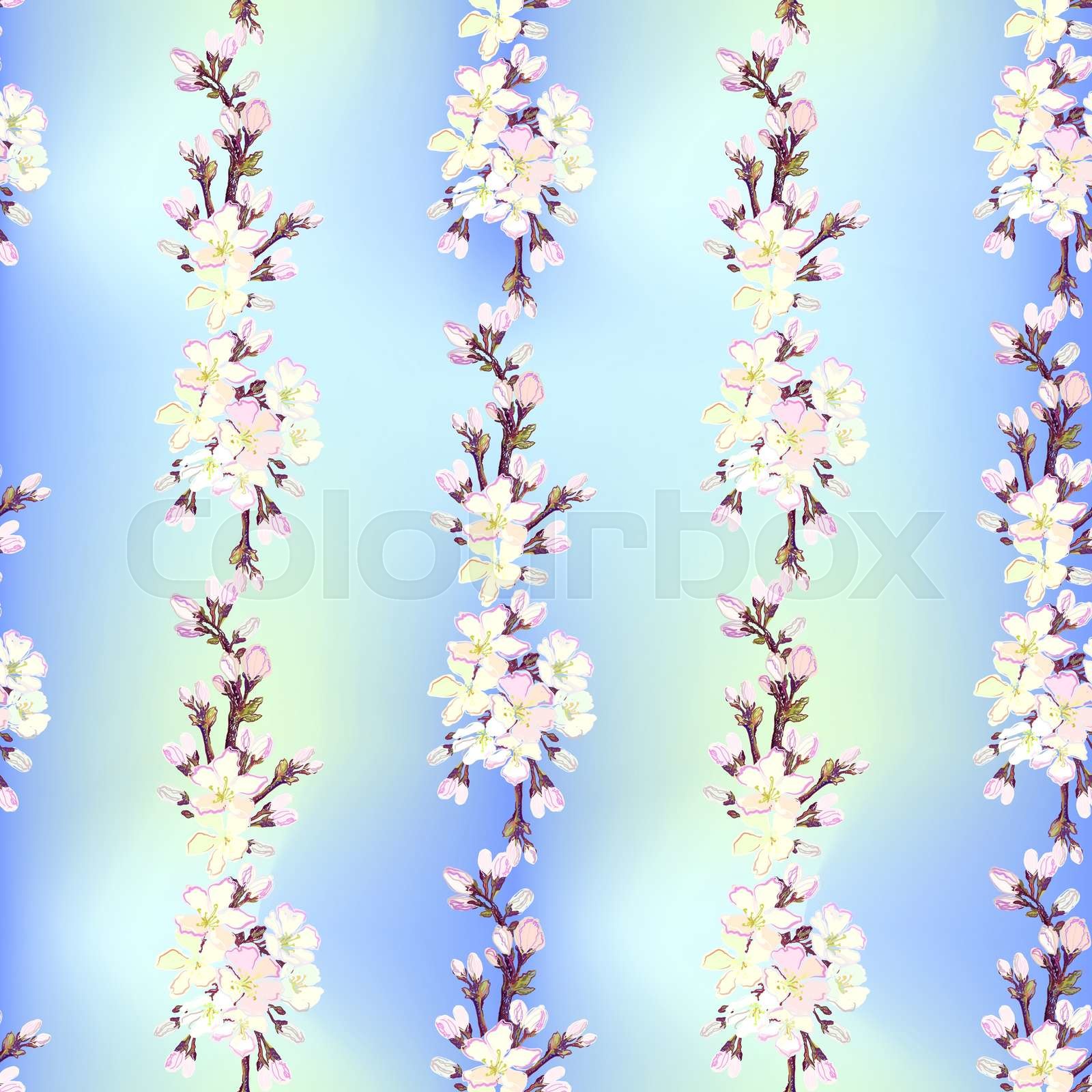 Hand drawn sakura design. | Stock vector | Colourbox