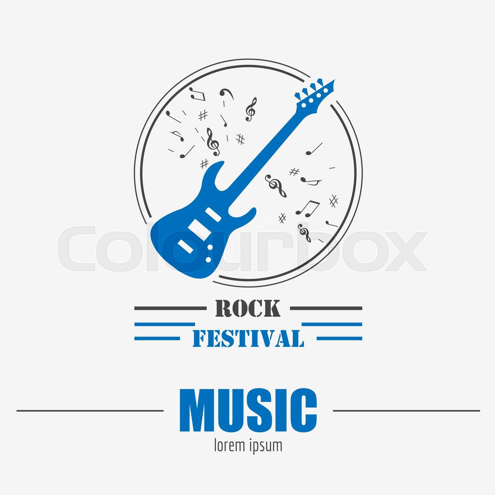 Musical instruments logos and badges. Graphic template | Stock vector ...