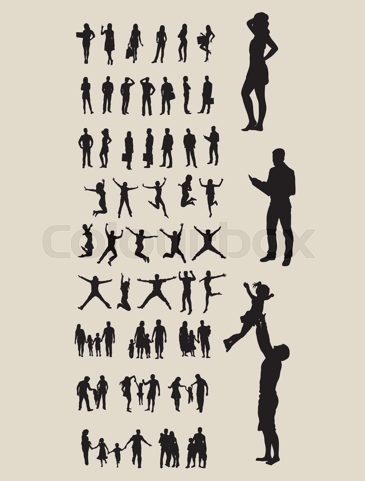 Activity silhouettes | Stock vector | Colourbox