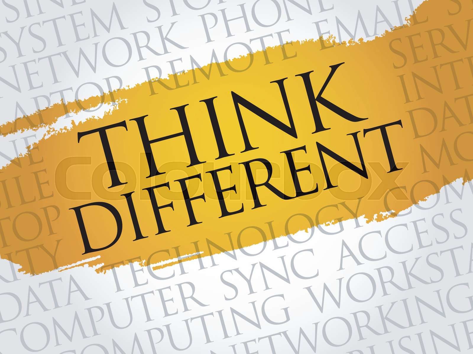 Think Different word cloud | Stock vector | Colourbox