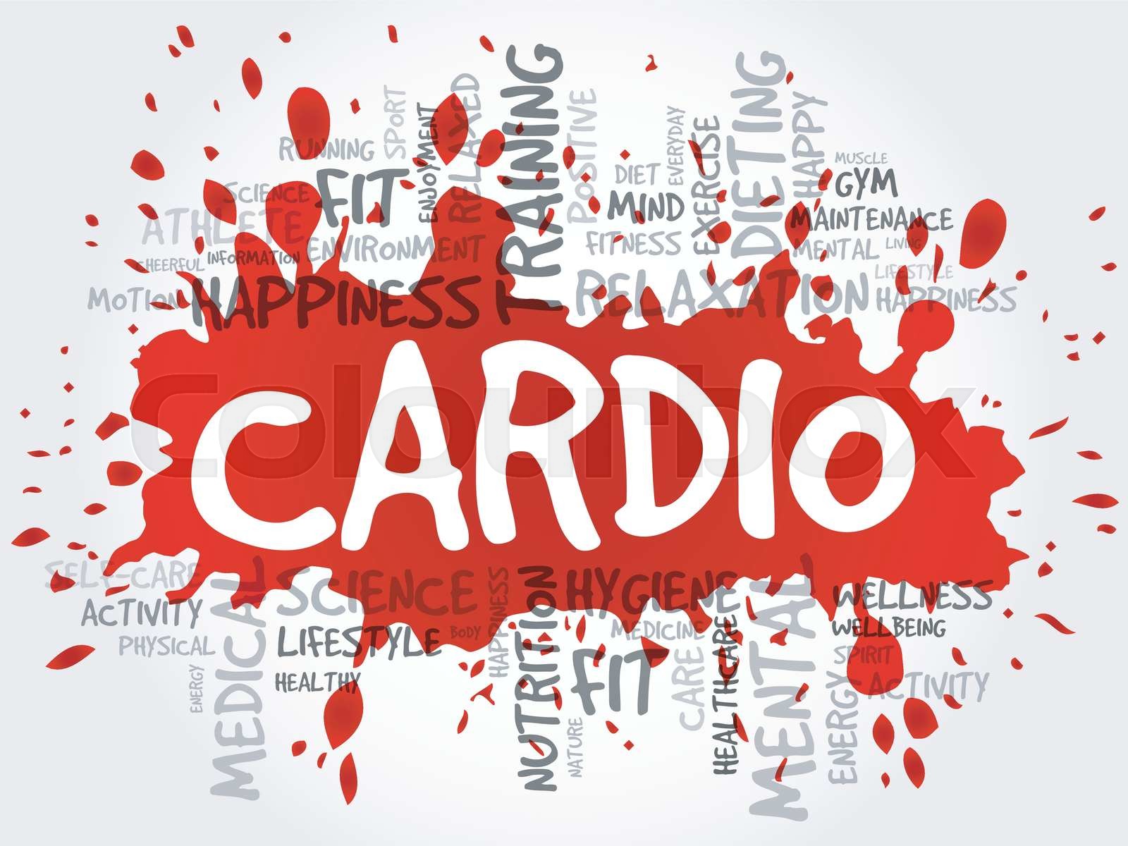 CARDIO word cloud, fitness | Stock vector | Colourbox
