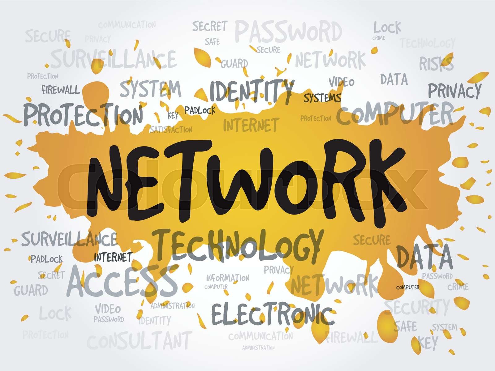 NETWORK word cloud | Stock vector | Colourbox