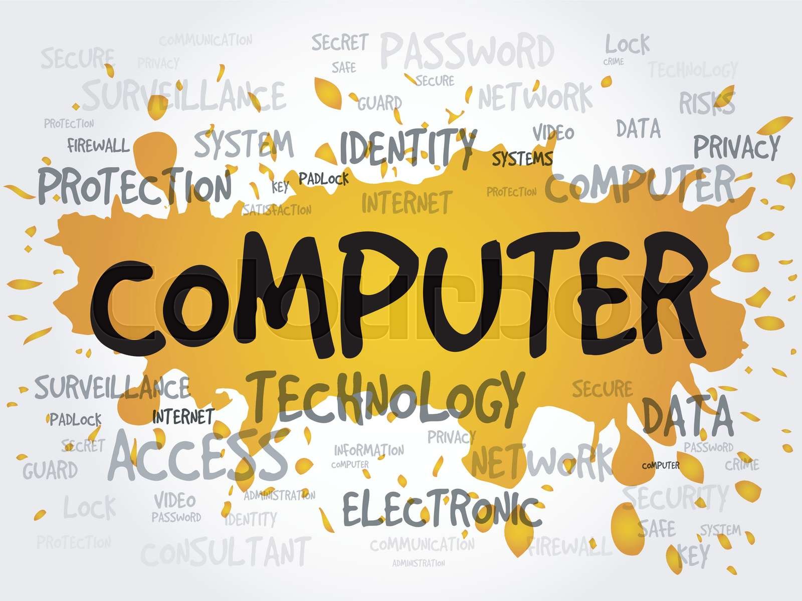 COMPUTER word cloud | Stock vector | Colourbox