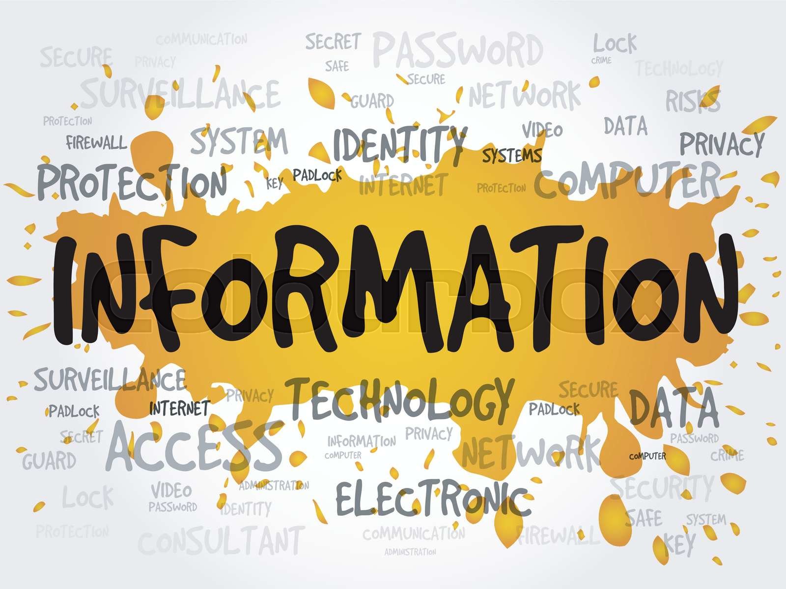 INFORMATION word cloud | Stock vector | Colourbox