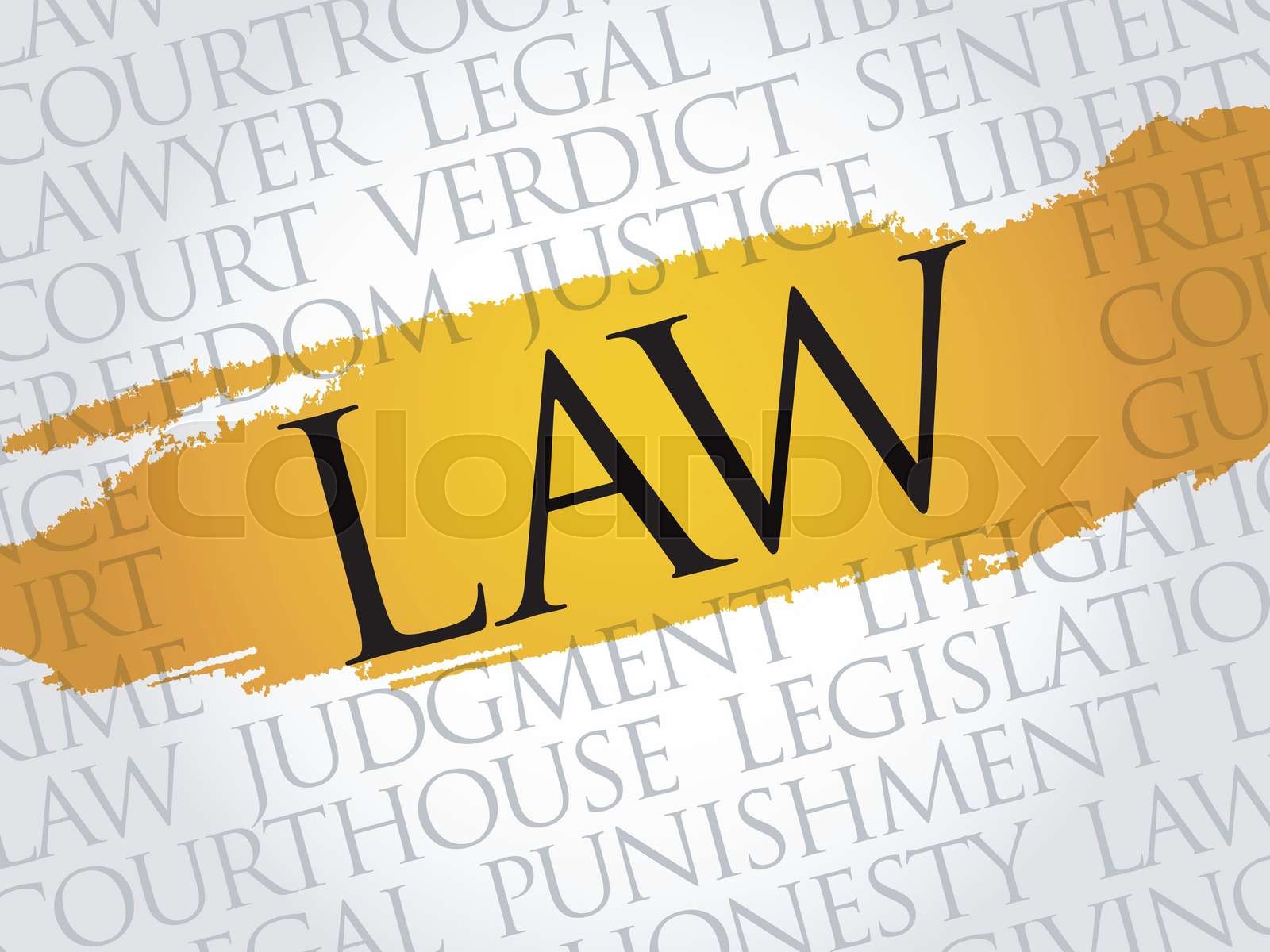 Law Word Cloud Stock Vector Colourbox 