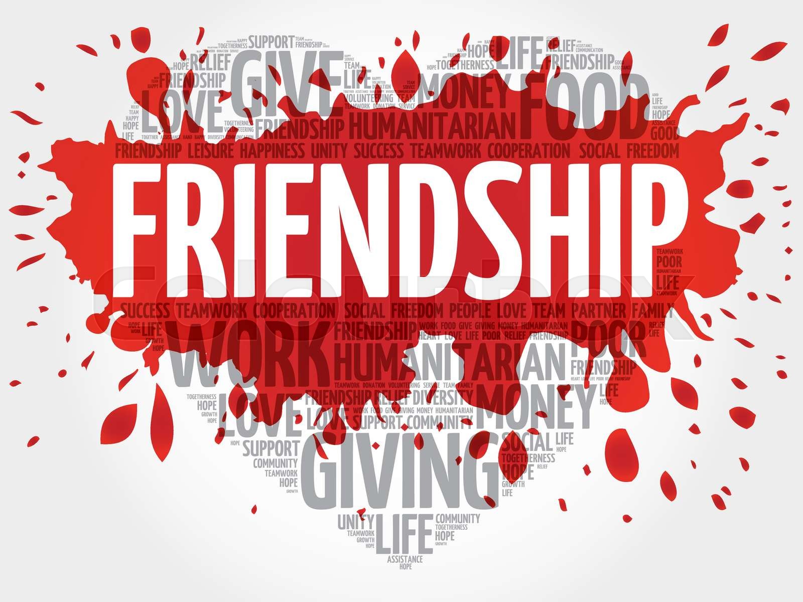 Friendship word cloud | Stock vector | Colourbox