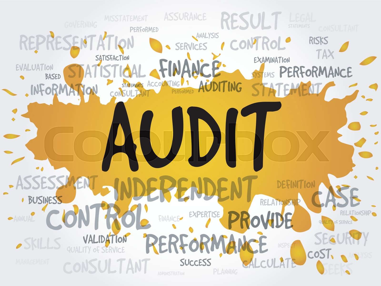 AUDIT word cloud | Stock vector | Colourbox