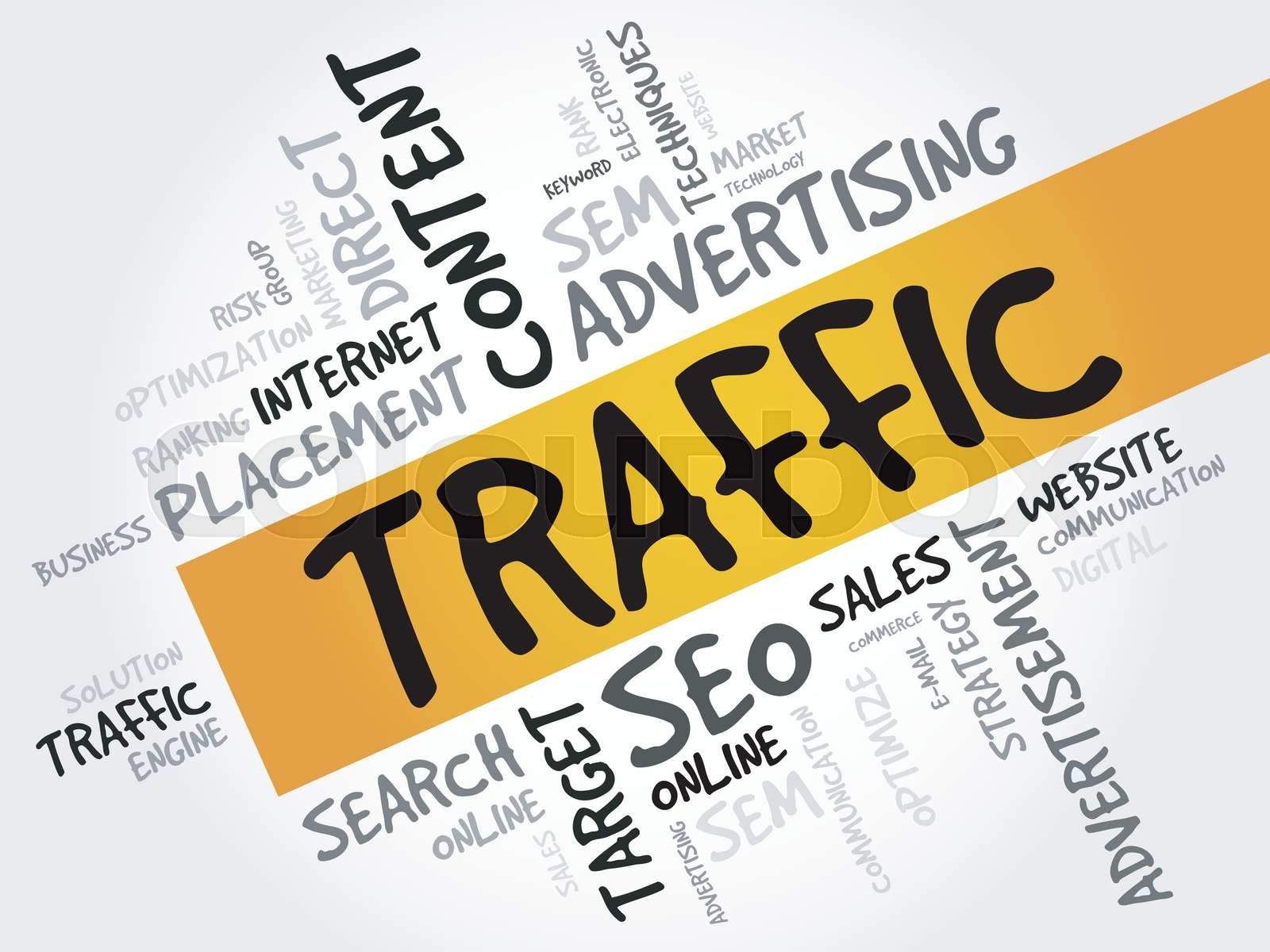 TRAFFIC word cloud | Stock vector | Colourbox