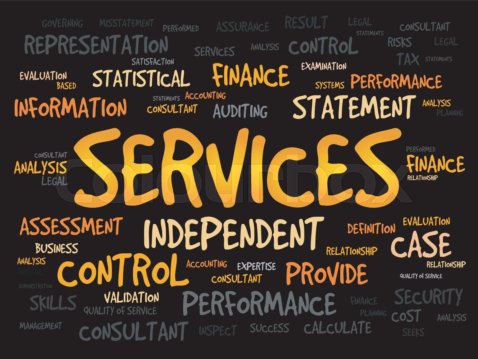 SERVICES word cloud | Stock vector | Colourbox