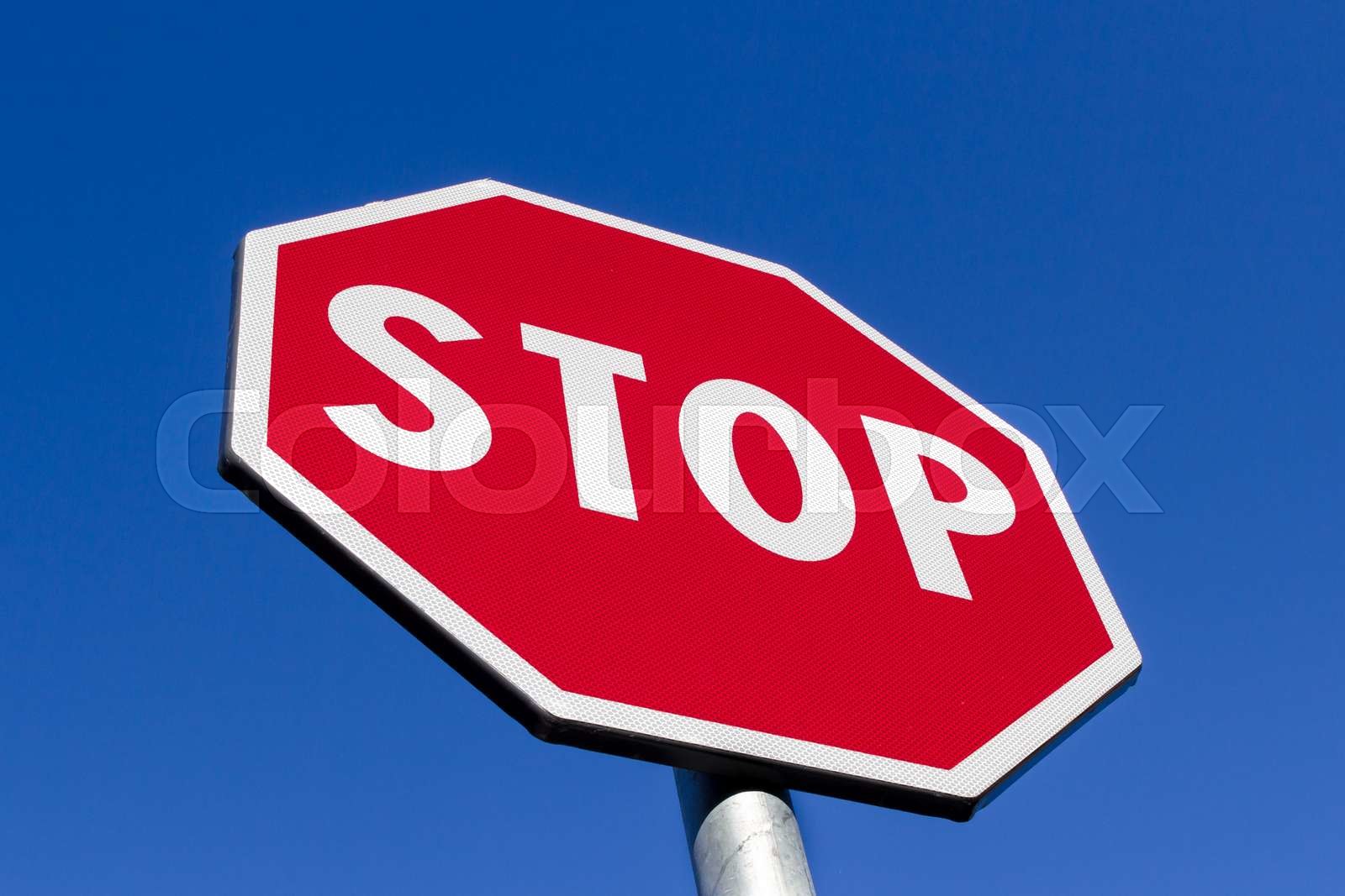 Stop signal | Stock image | Colourbox