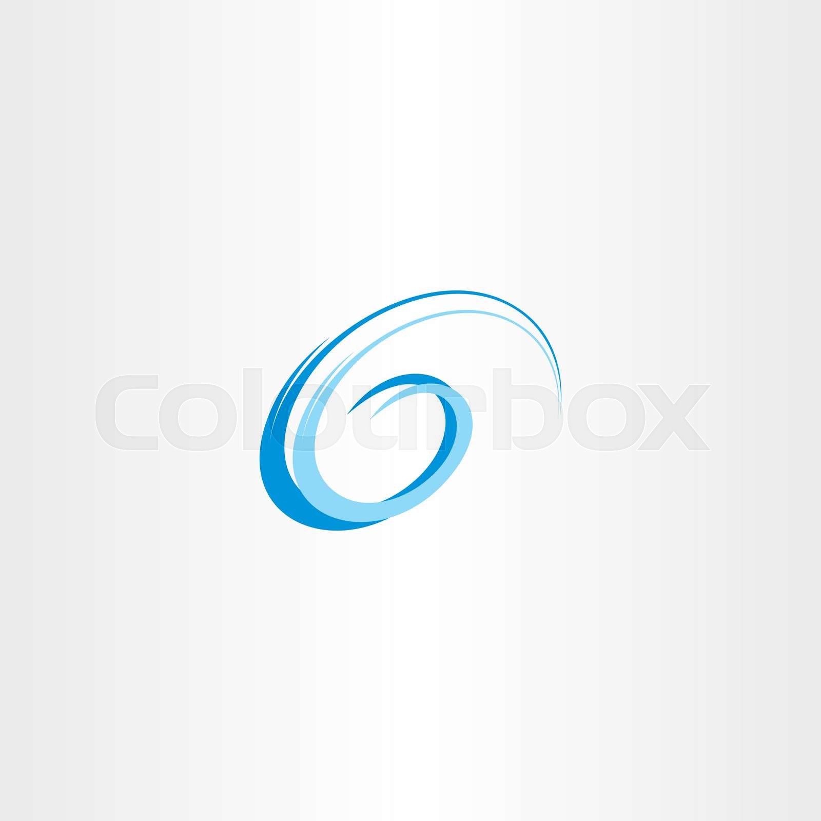 letter g swirl blue water wave vector | Stock vector | Colourbox