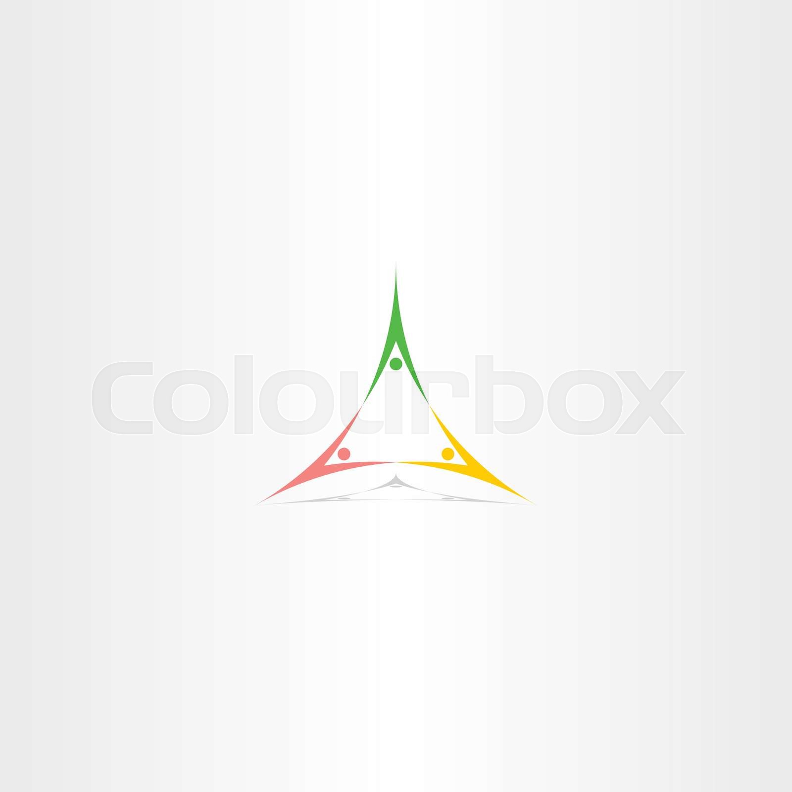 people triangle partner logo sign element | Stock vector | Colourbox