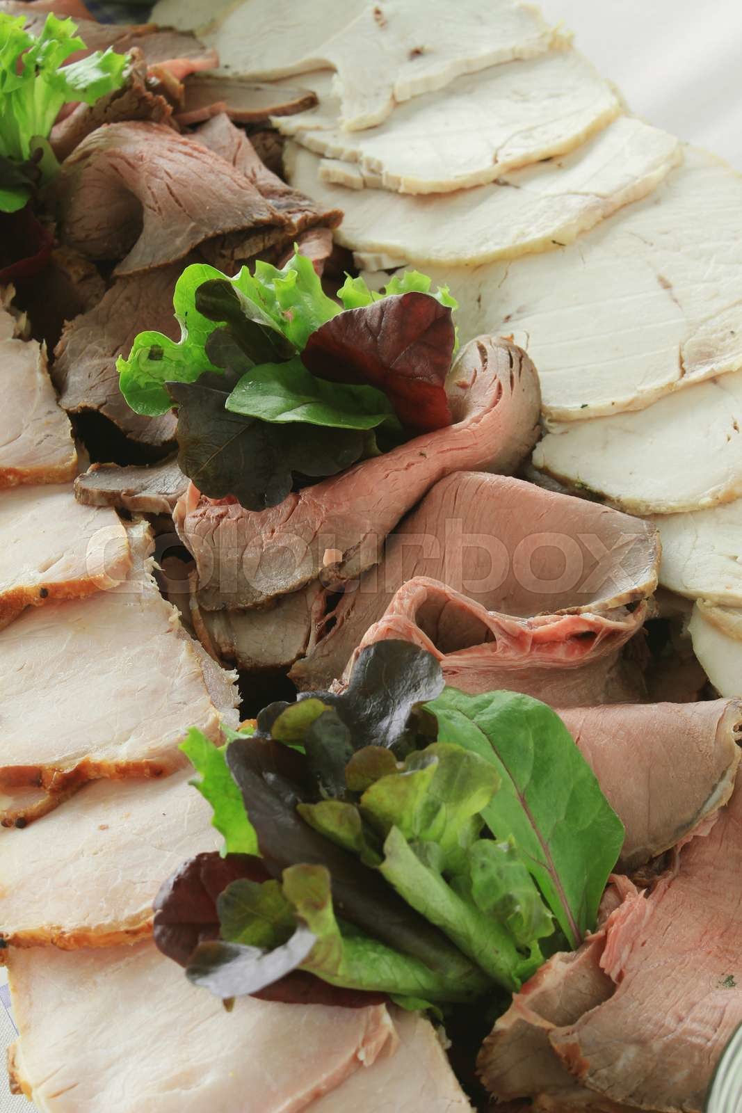 cold meat buffet selection | Stock image | Colourbox