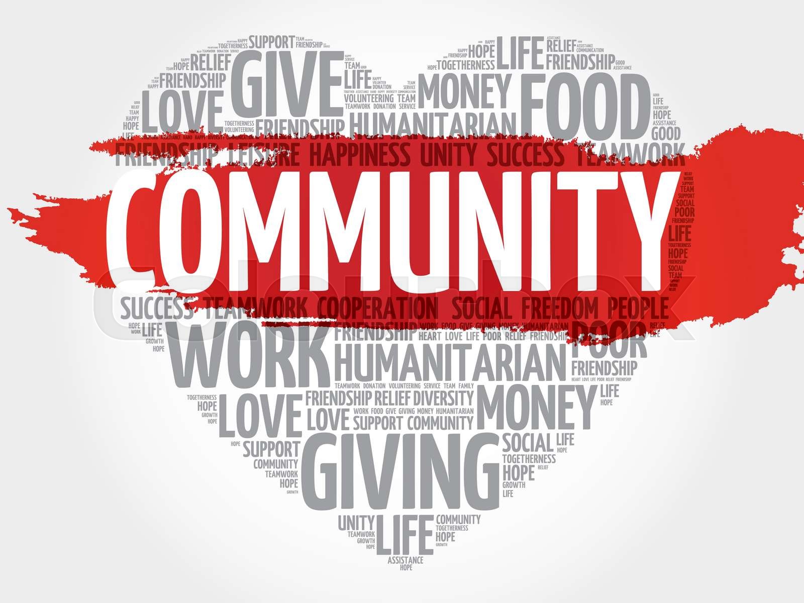 Community word cloud | Stock vector | Colourbox