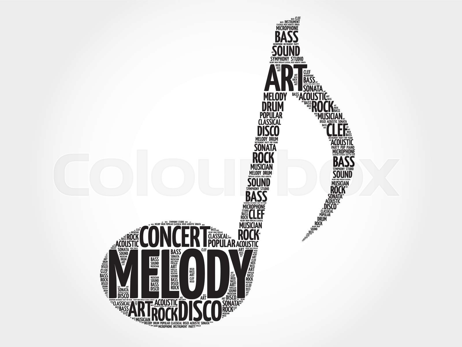 Music note word cloud | Stock vector | Colourbox