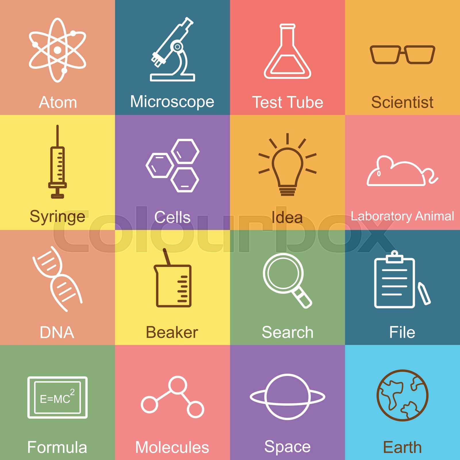 science outline design | Stock vector | Colourbox