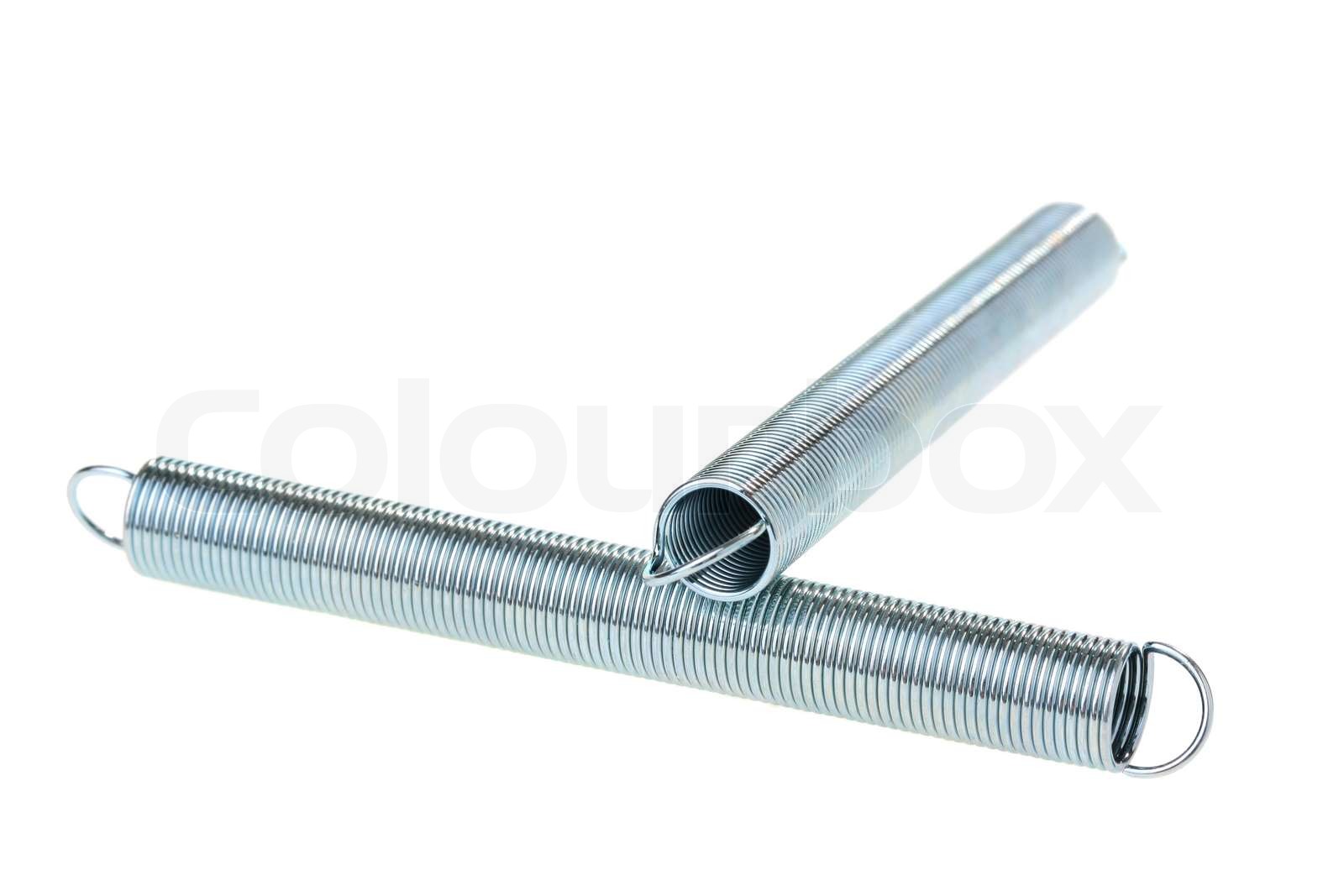 Spiral spring working on a stretching, for various mechanical works ...