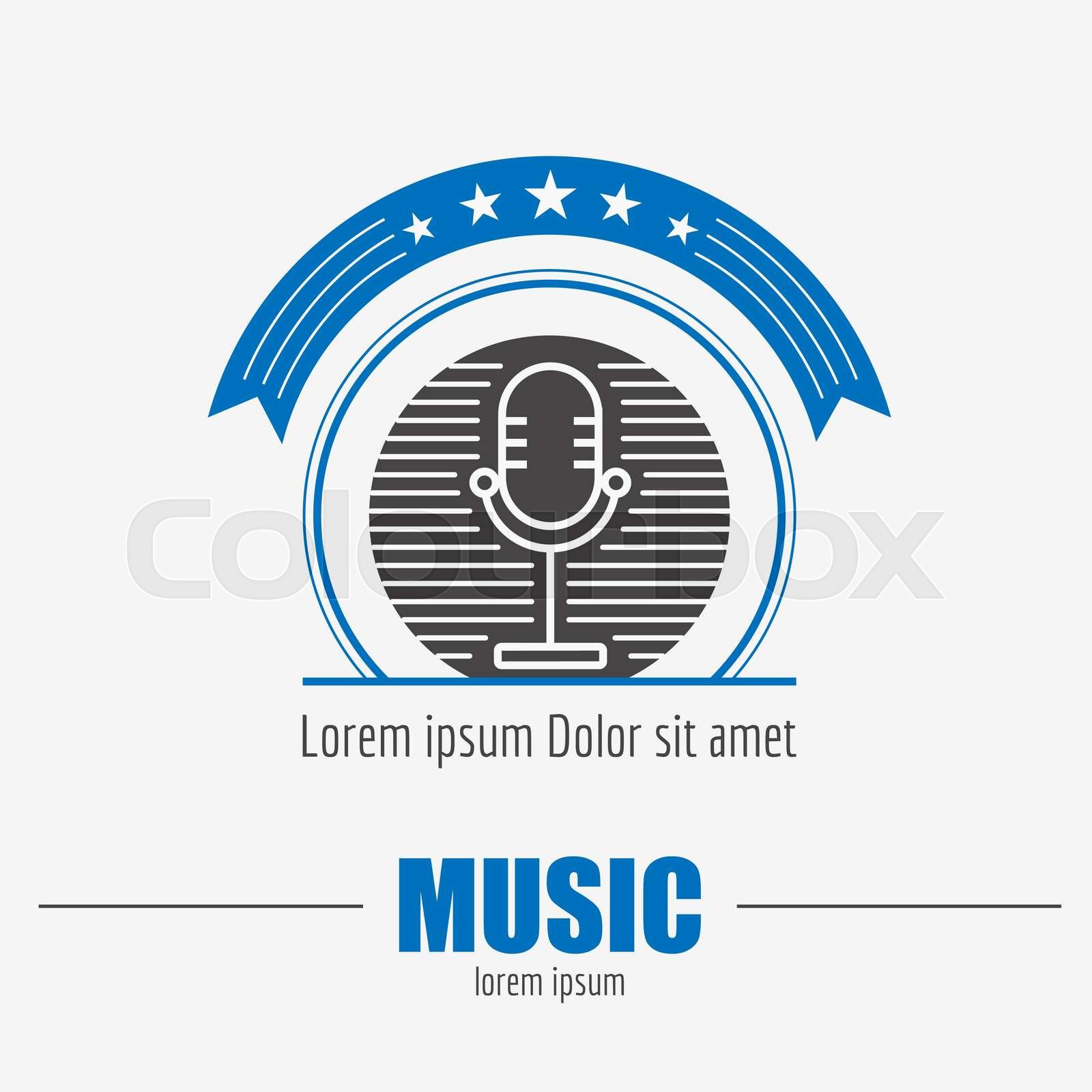 Musical instruments logos and badges. Graphic template | Stock vector ...