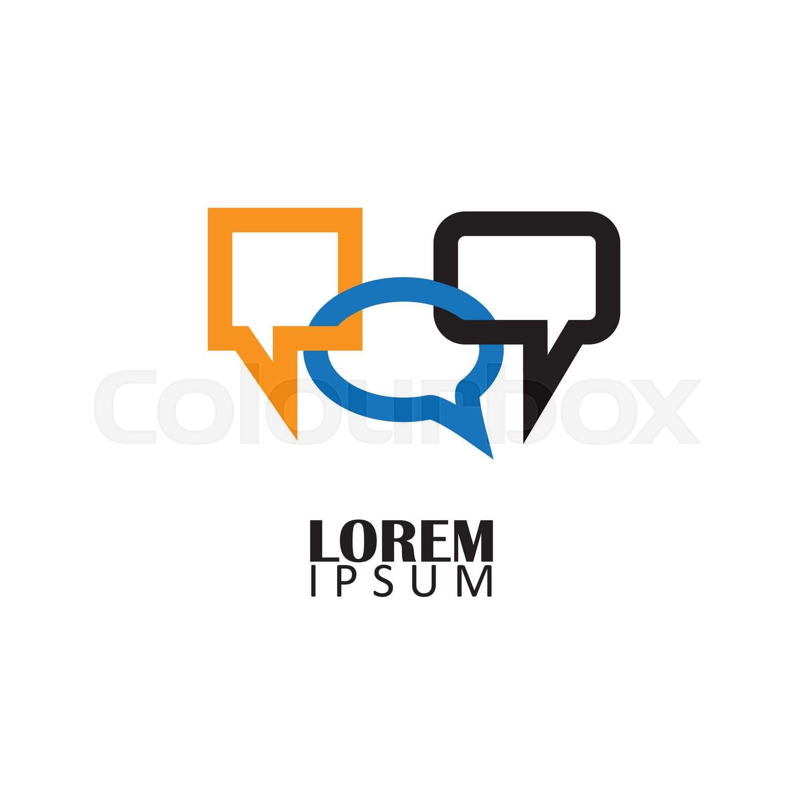 communication, engagement and interaction vector graphic icon on white ...