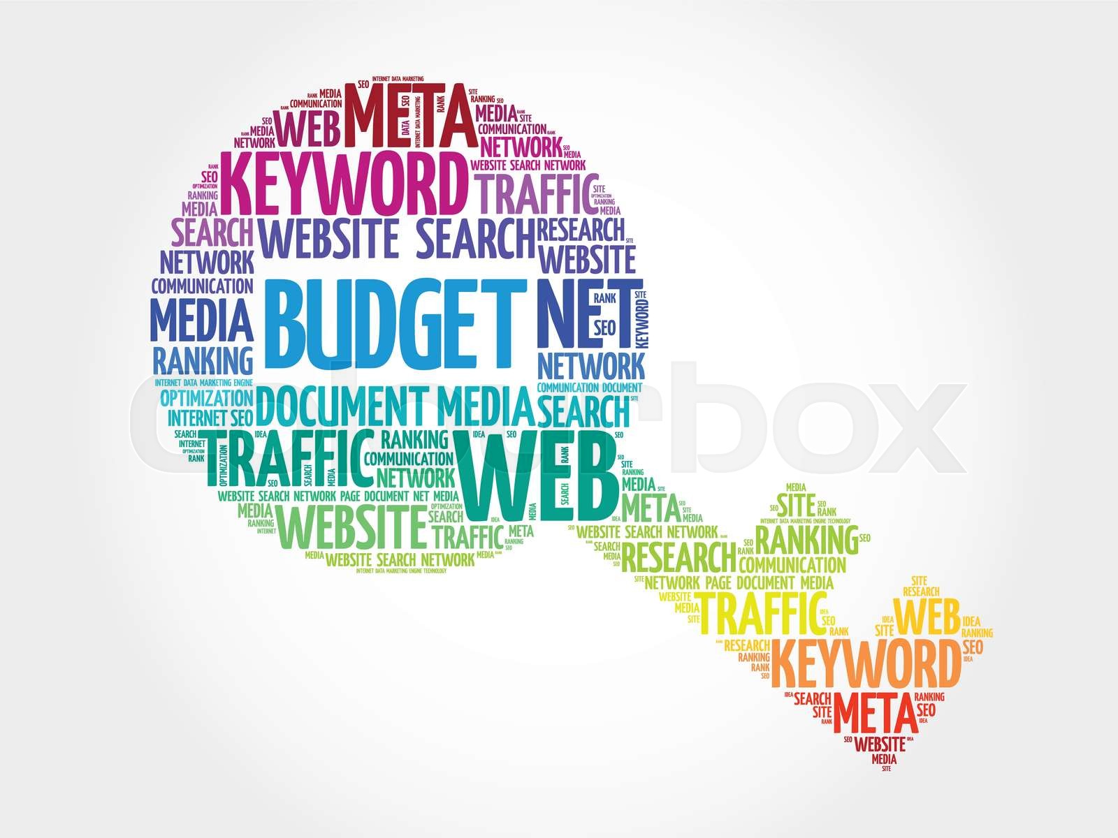 BUDGET Key word cloud | Stock vector | Colourbox