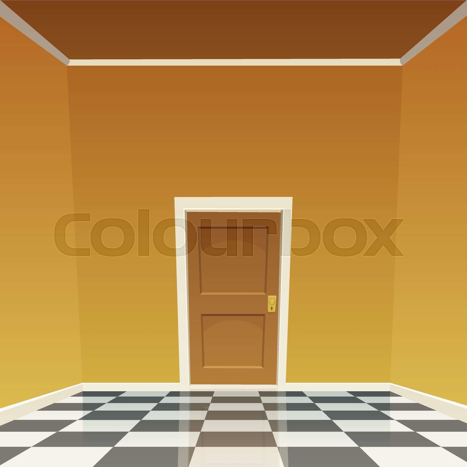 Room Door - Yellow | Stock vector | Colourbox