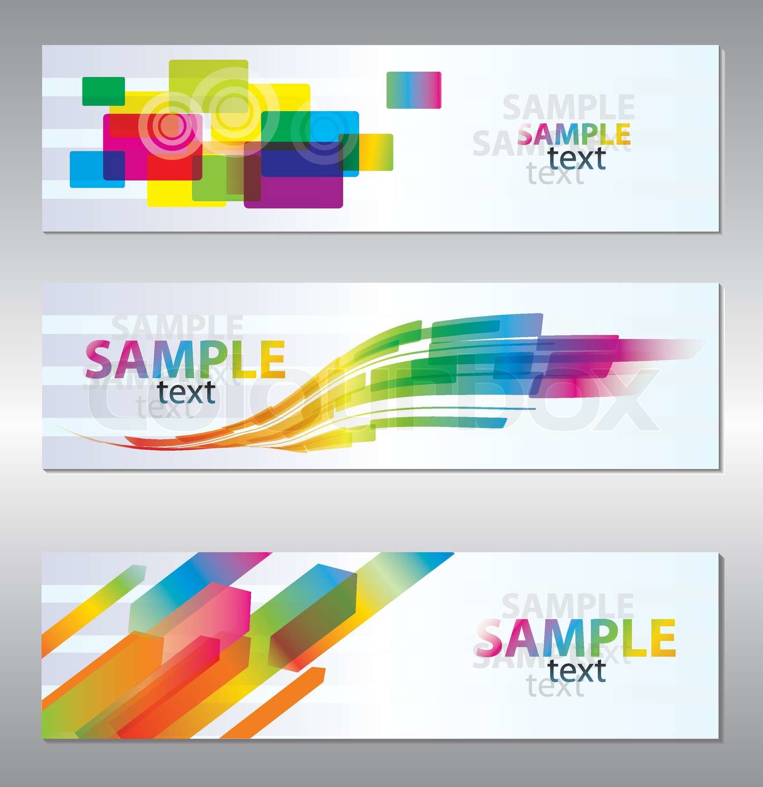 Set of header design | Stock vector | Colourbox