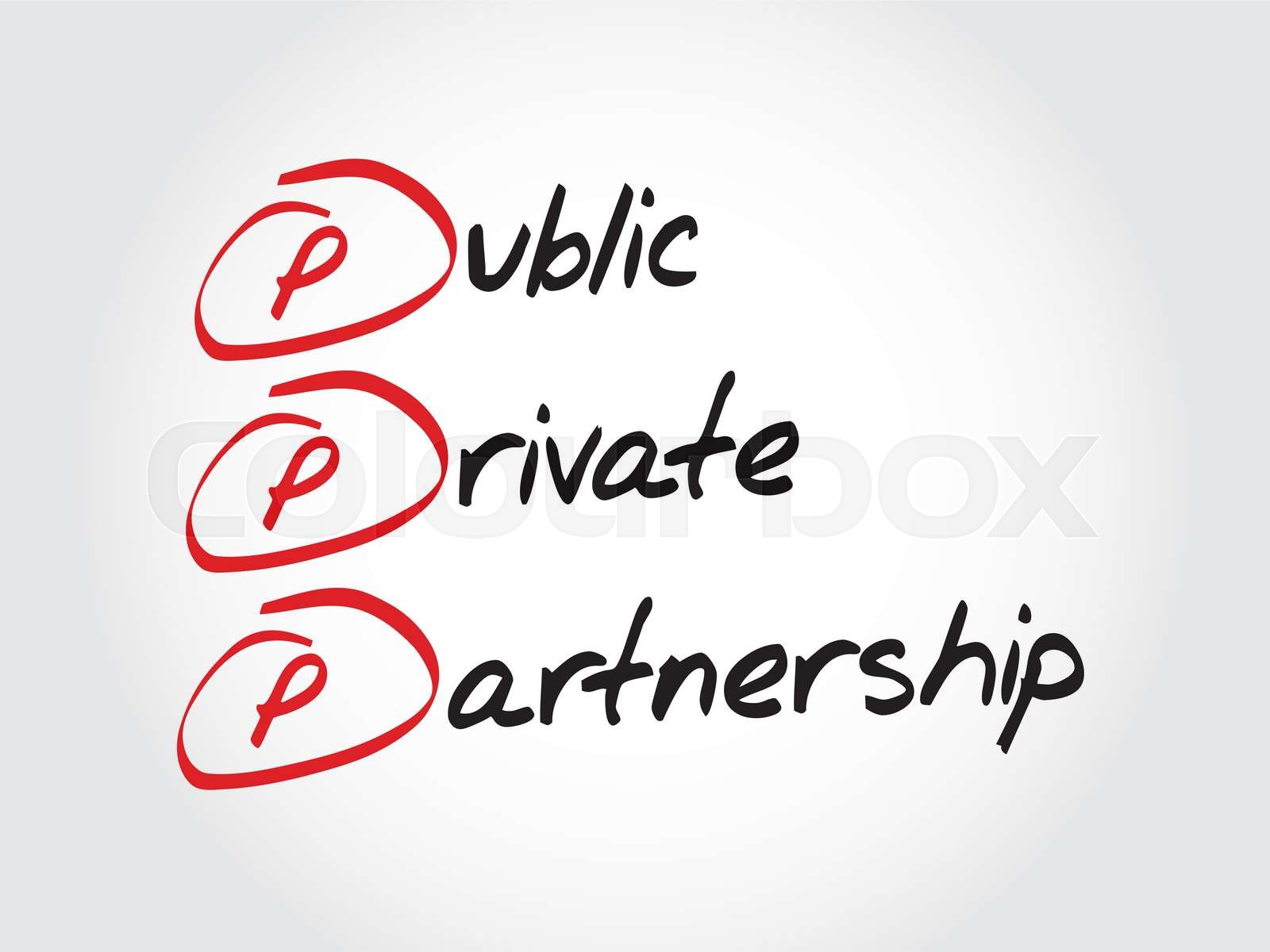 PPP - Public-private partnership | Stock vector | Colourbox