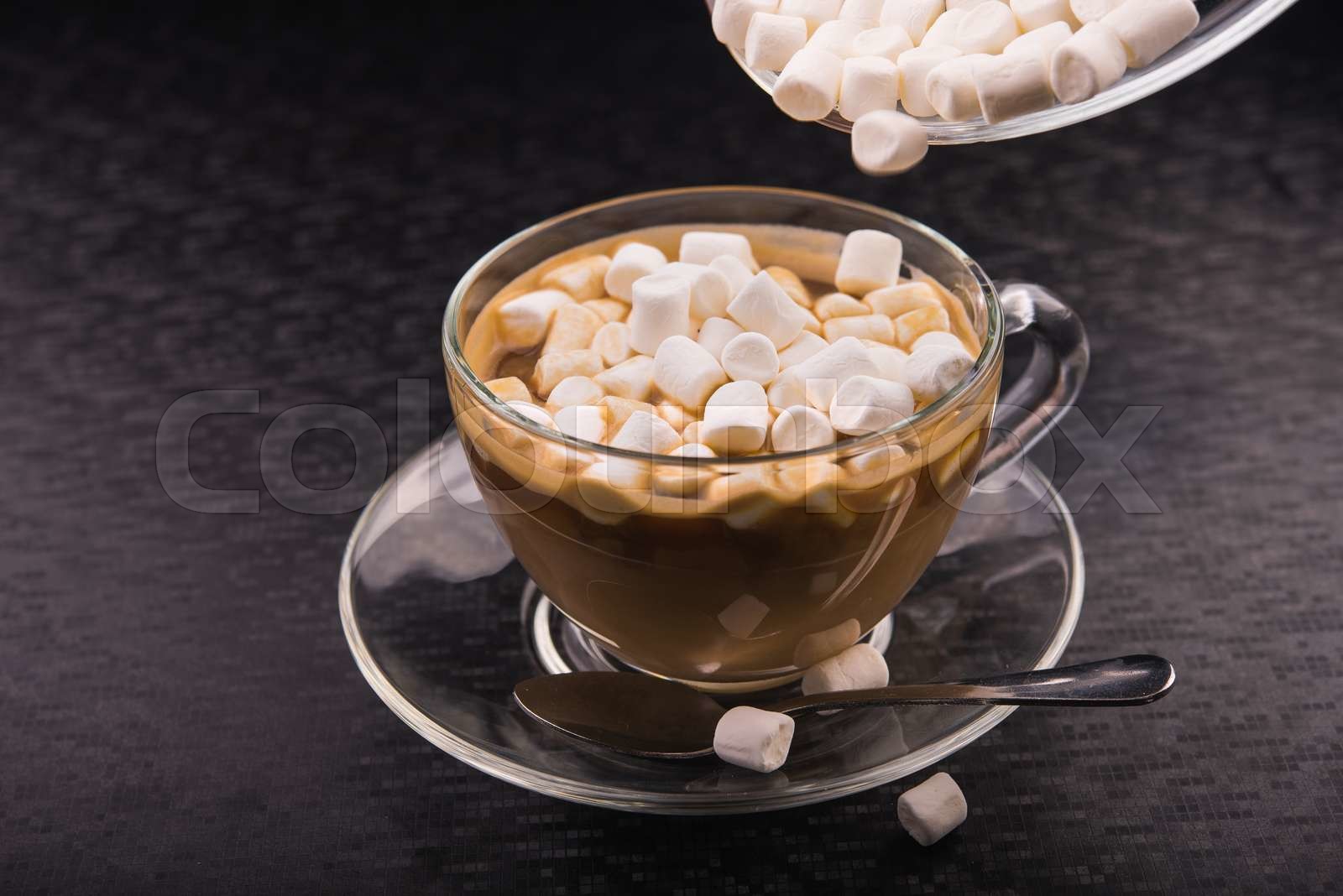 Cup of coffee with marshmallow | Stock image | Colourbox