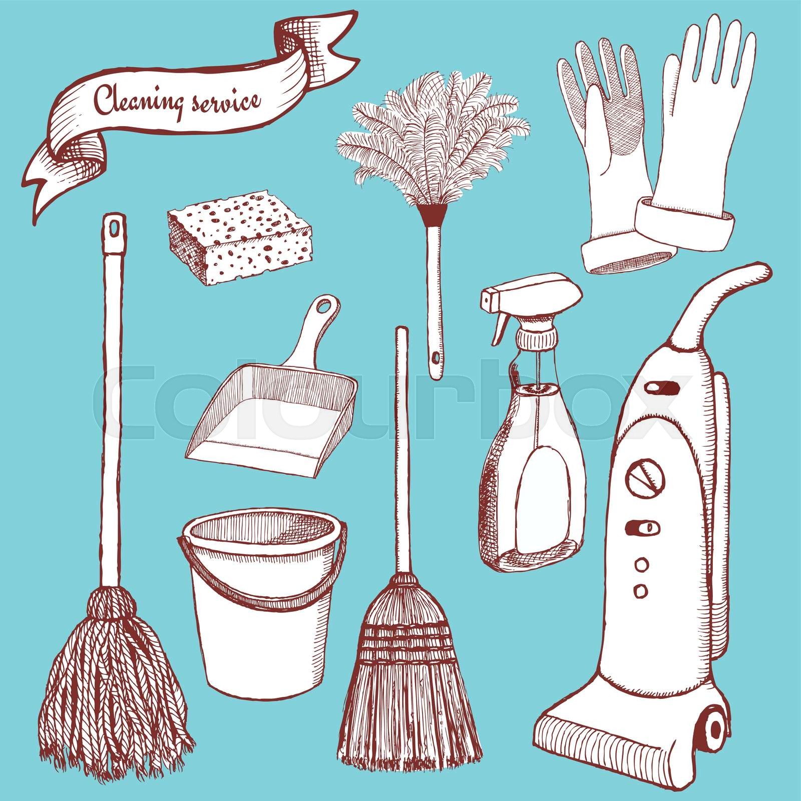 Sketch cleaning set | Stock vector | Colourbox