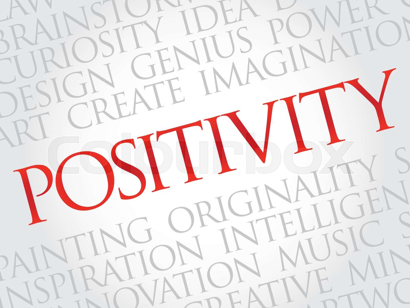 Positivity word cloud | Stock vector | Colourbox