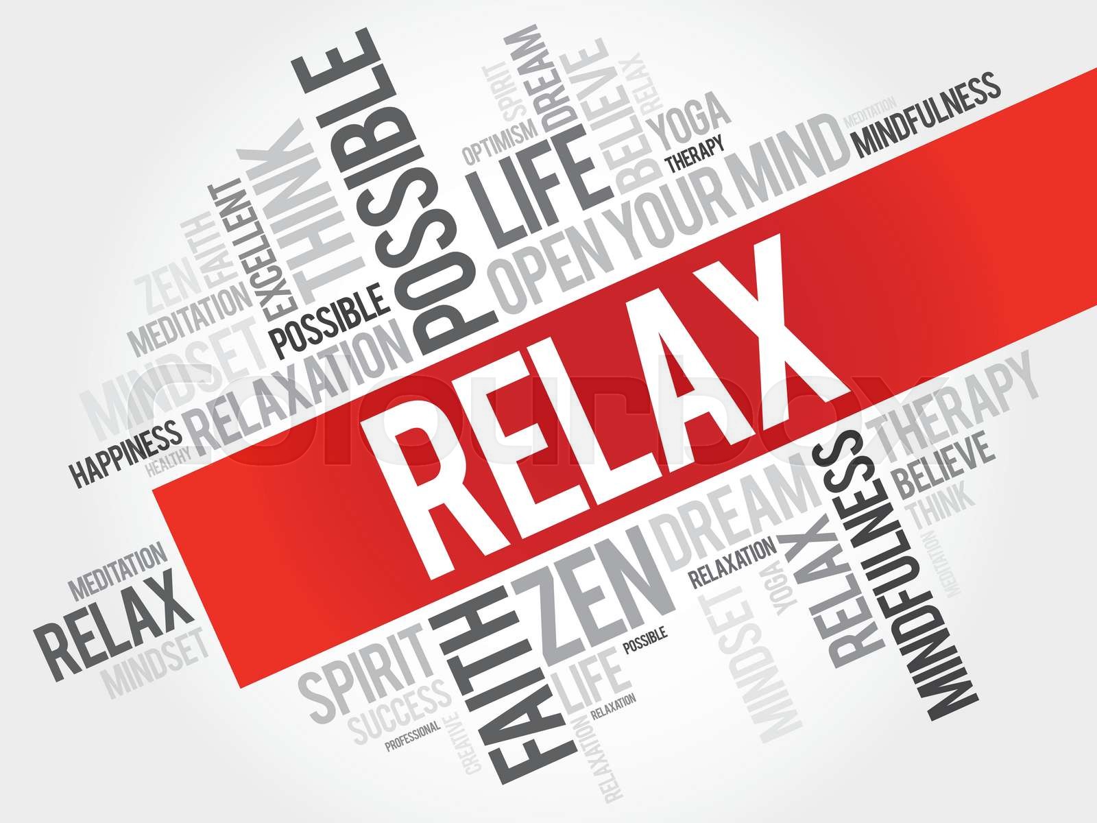 Relax word cloud | Stock vector | Colourbox