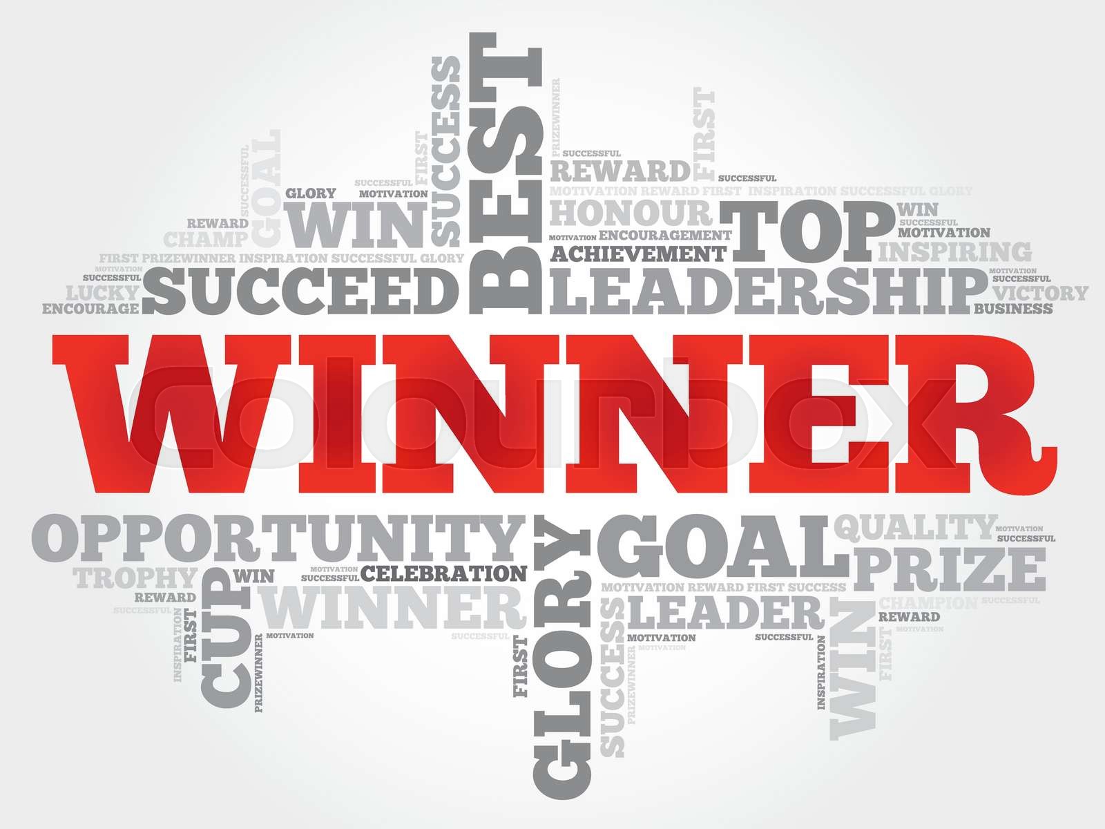 Winner word cloud | Stock vector | Colourbox