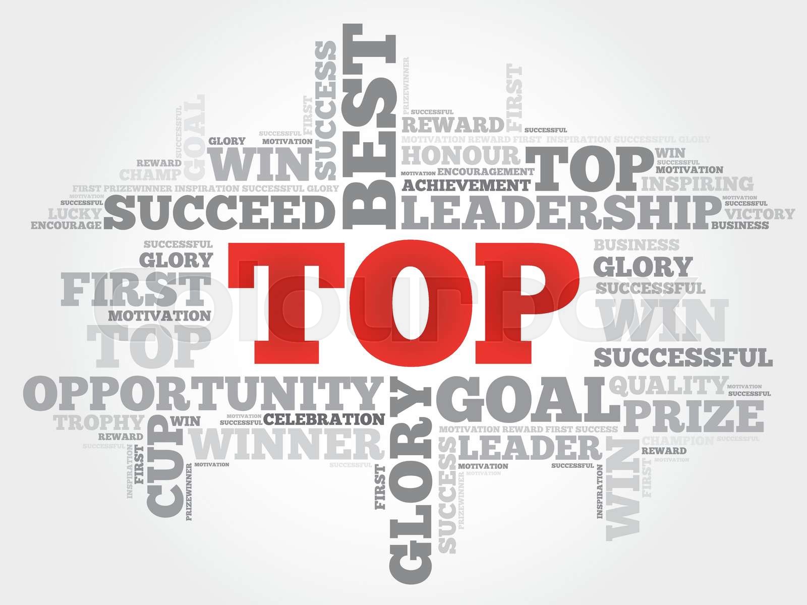 Top word cloud | Stock vector | Colourbox