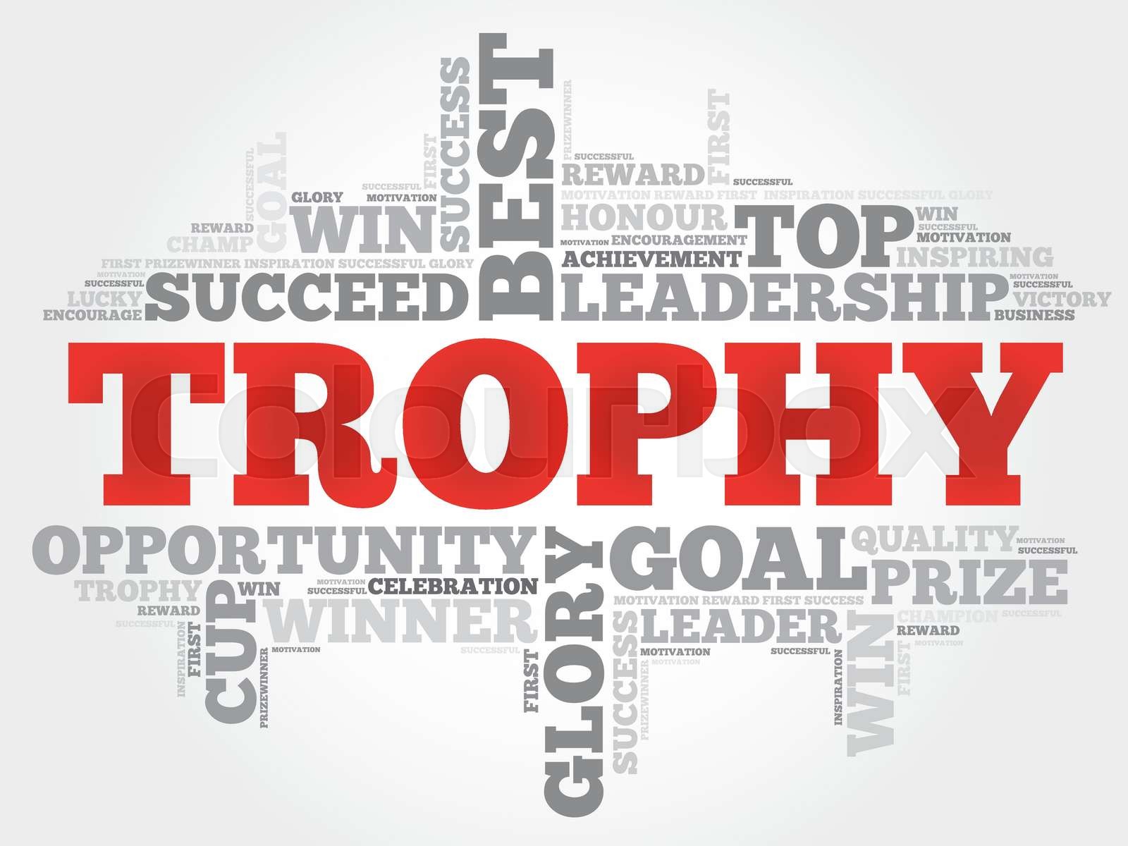 Trophy word cloud | Stock vector | Colourbox