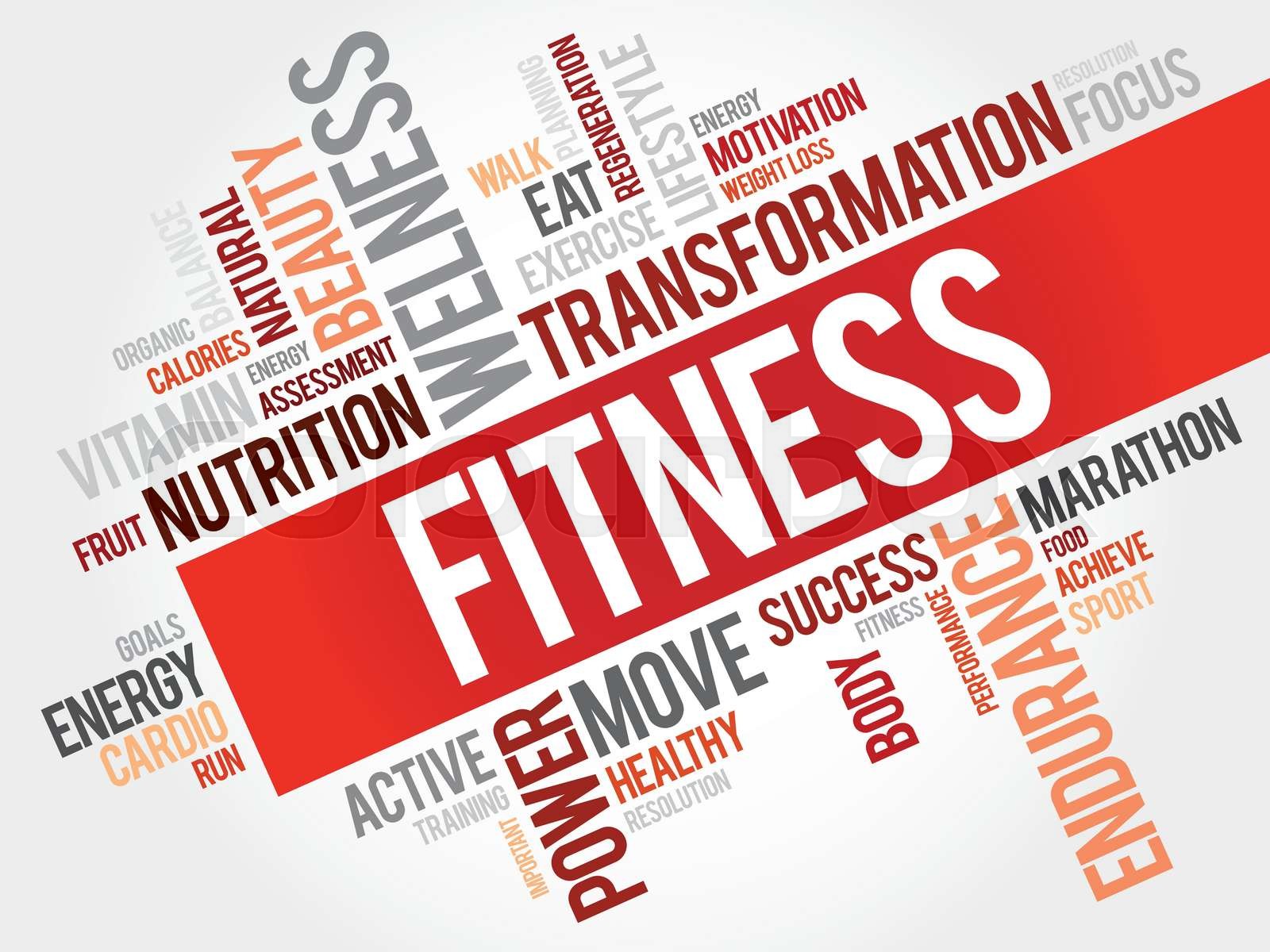 FITNESS word cloud, sport | Stock vector | Colourbox