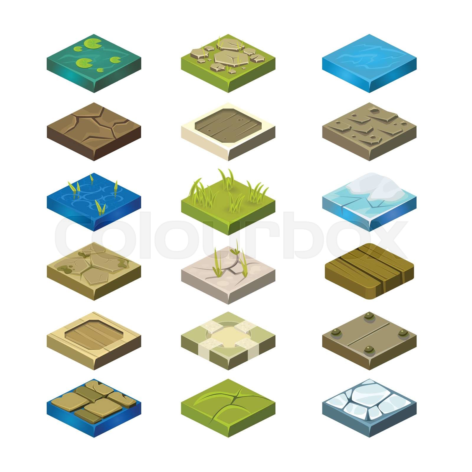 Isometric Vector Platforms Set | Stock vector | Colourbox