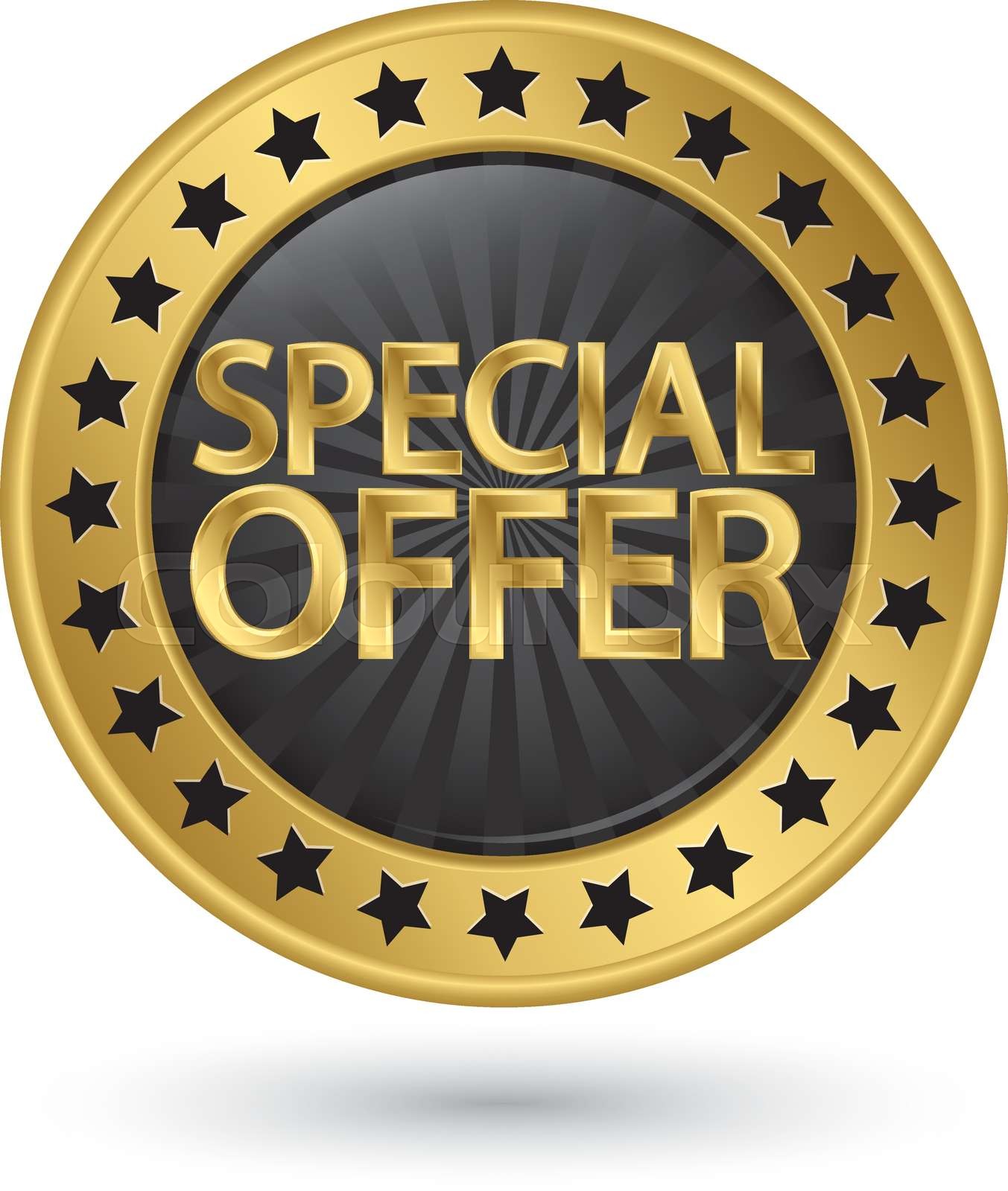 Special offer golden sign, vector illustration | Stock vector | Colourbox