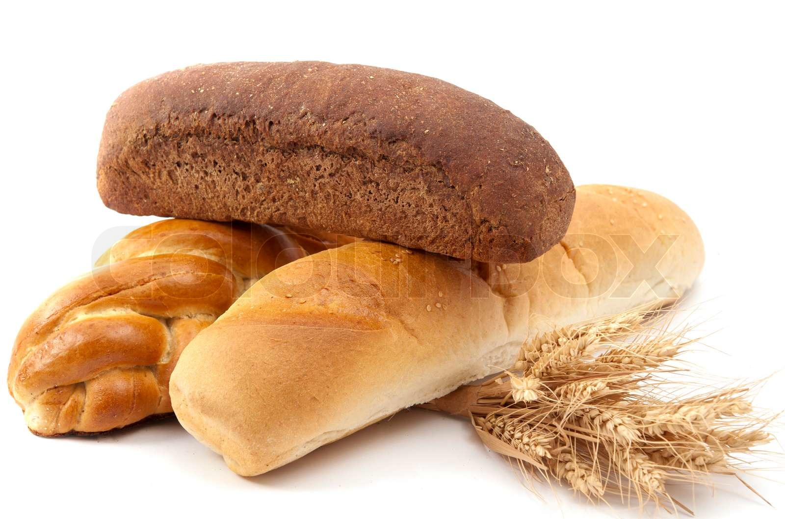Brot auf einem weißen Hintergrund | Stock Bild | Colourbox