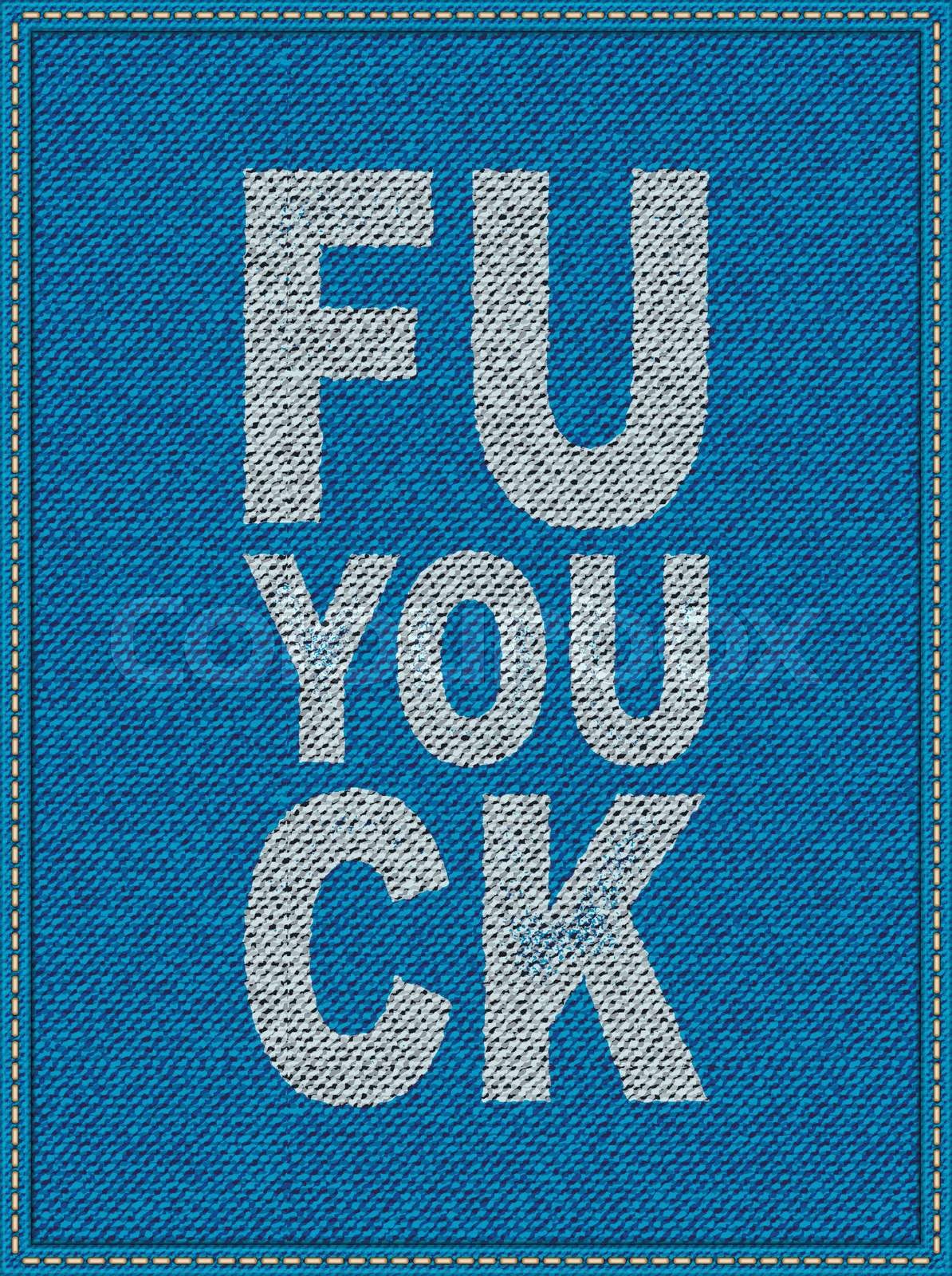 Realistic denim sign | Stock vector | Colourbox