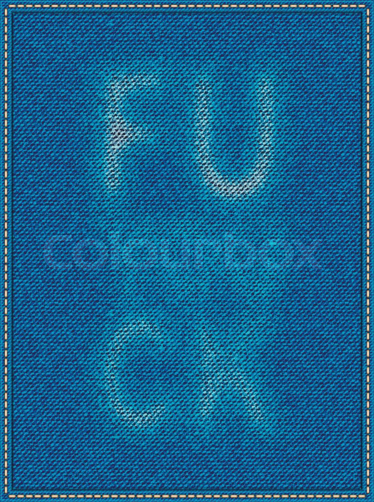 Realistic denim sign | Stock vector | Colourbox