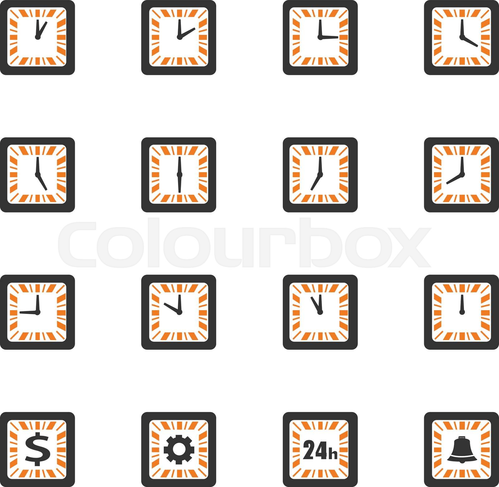Time icon set | Stock vector | Colourbox