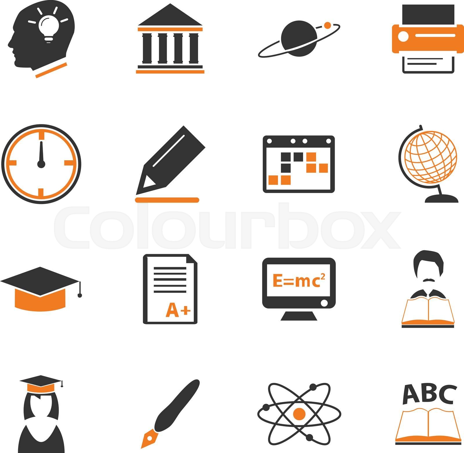 University icons set | Stock vector | Colourbox