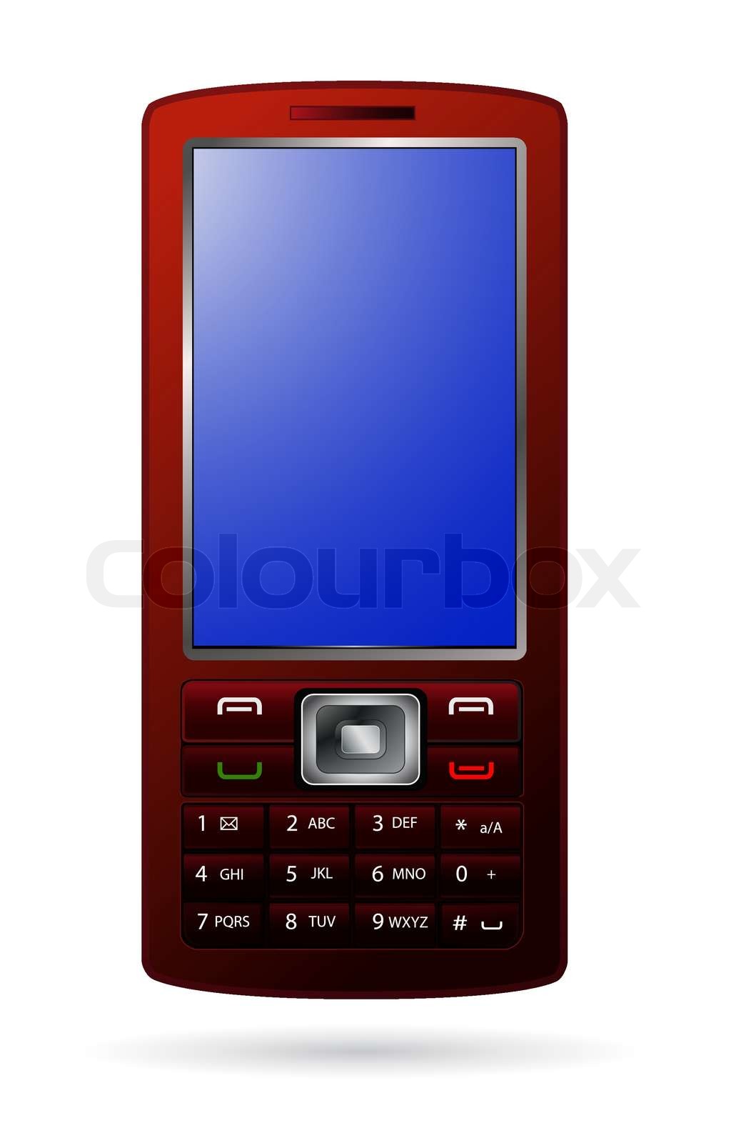 vector red cell phone | Stock-Vektor | Colourbox