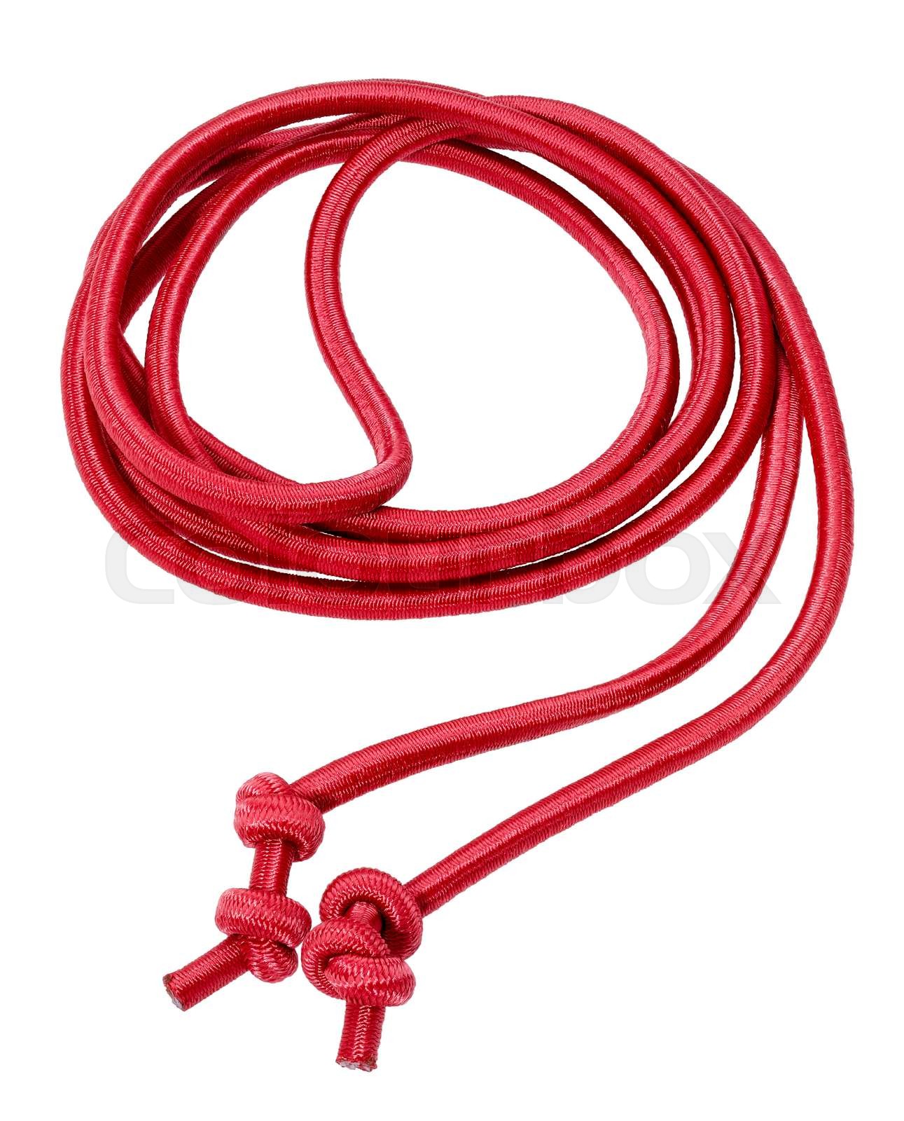 red rope in white back | Stock image | Colourbox