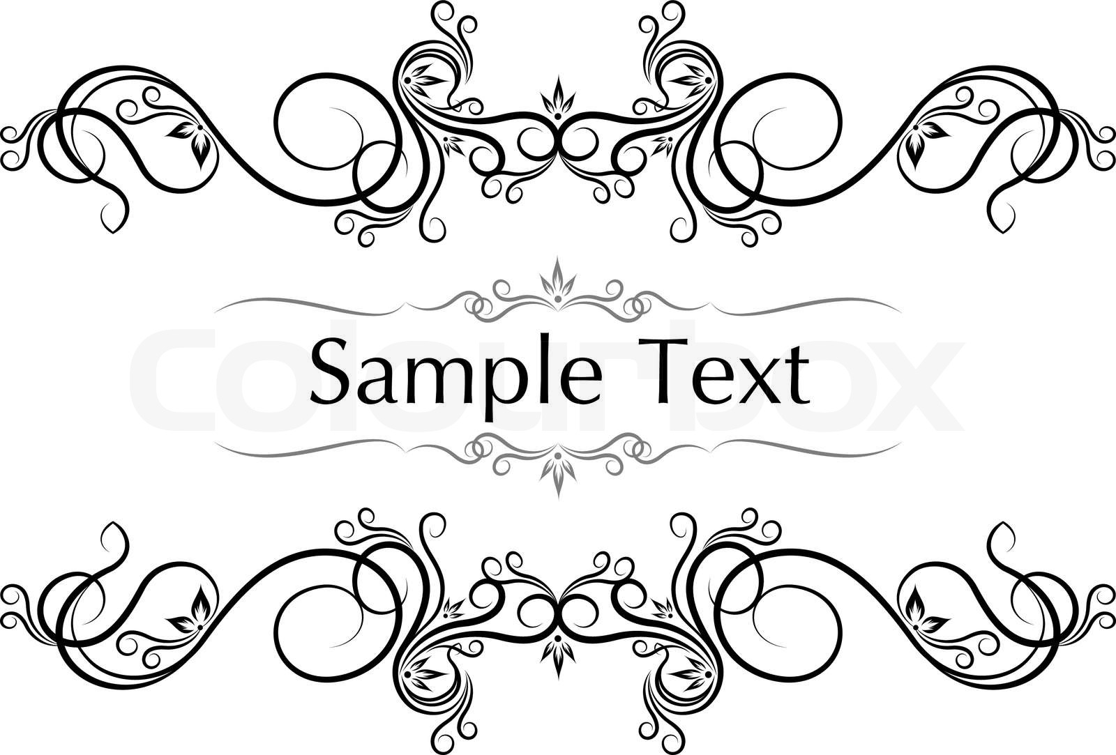 font, filigree, banner | Stock vector | Colourbox