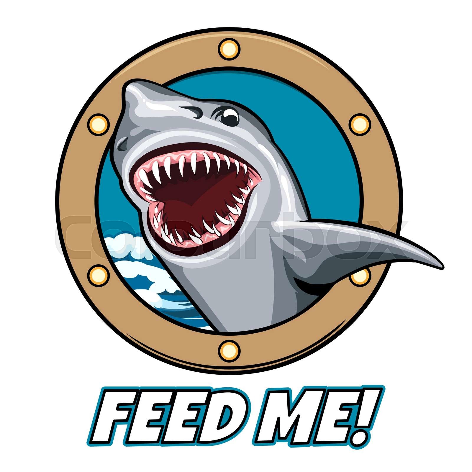 Feed Me Emblem | Stock vector | Colourbox
