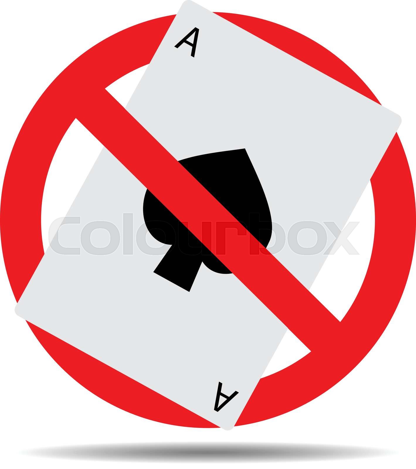 Ban card game gambling | Stock vector | Colourbox