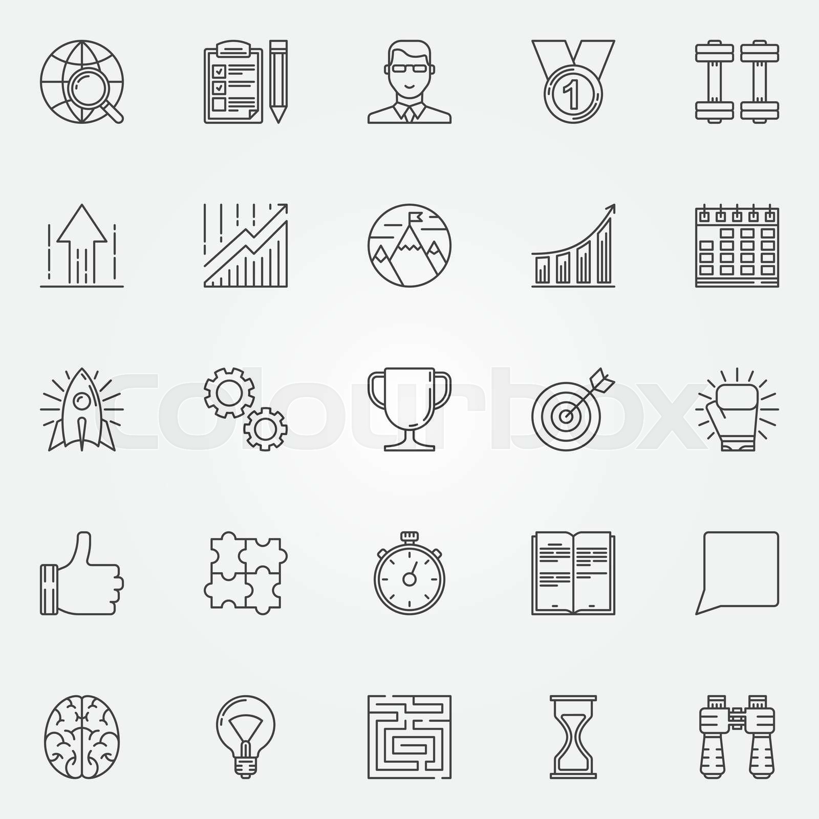 icon, leistungsfähigkeit, anregung | Stock-Vektor | Colourbox